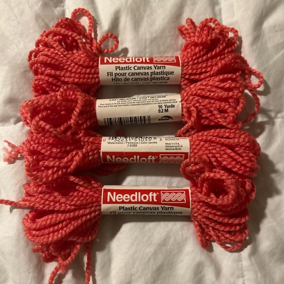 Needloft | Office | Needloft Plastic Canvas Yarn In Watermelon | Poshmark